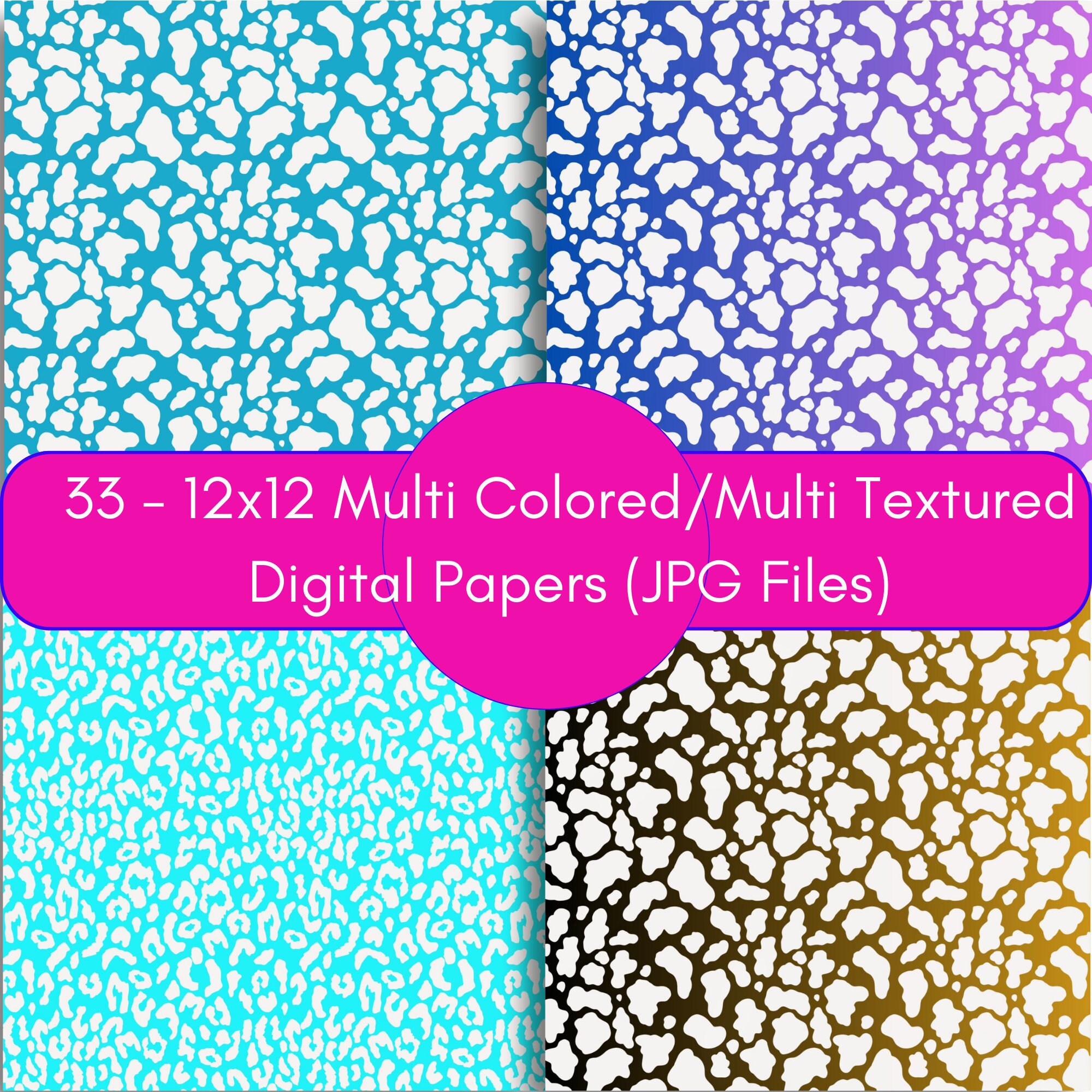 33 Multi Colored/multi Textured Digital Papers - Etsy
