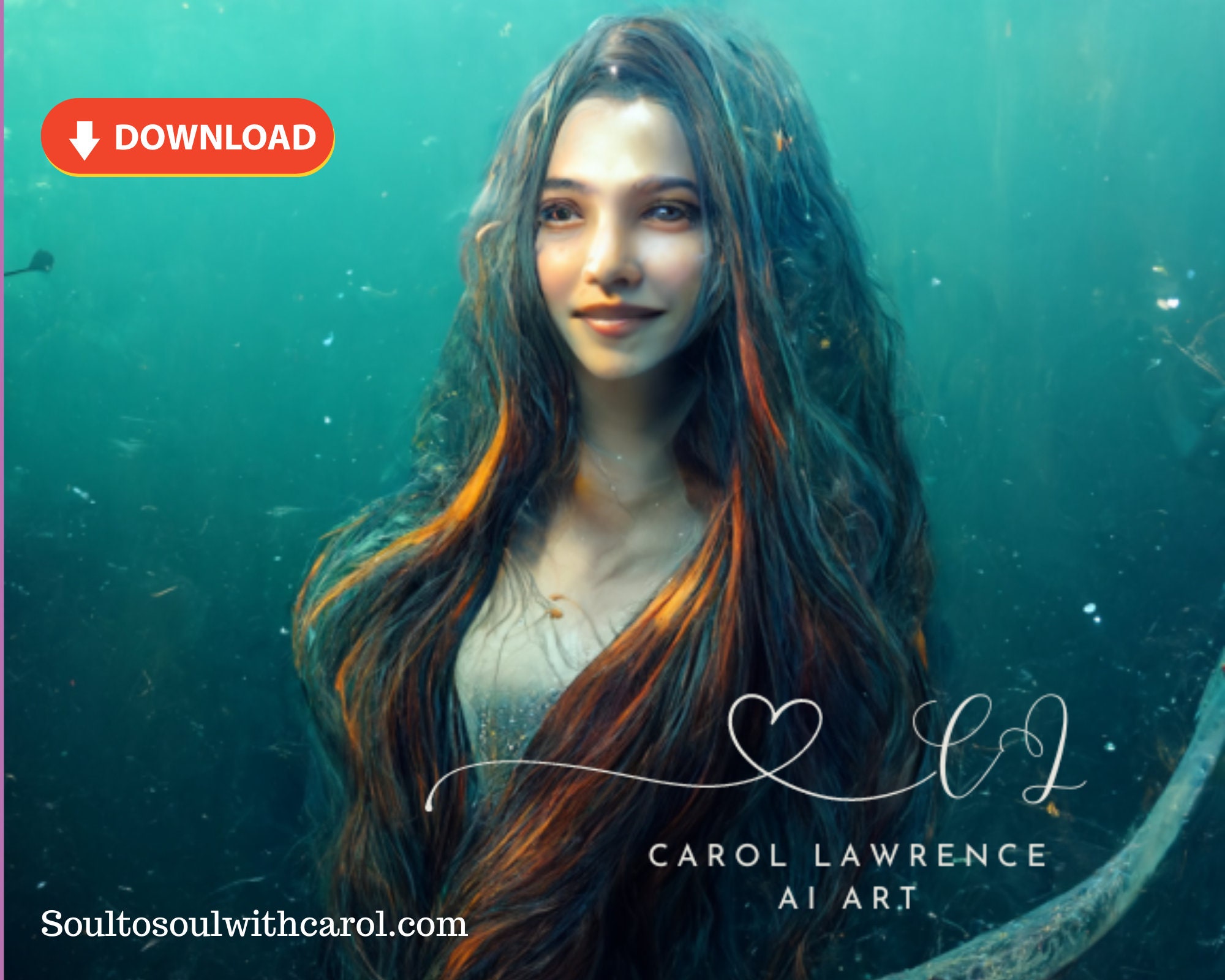 4 Mermaid Ai Art Png's to Spice up Your Marketing, Midjourney, - Etsy
