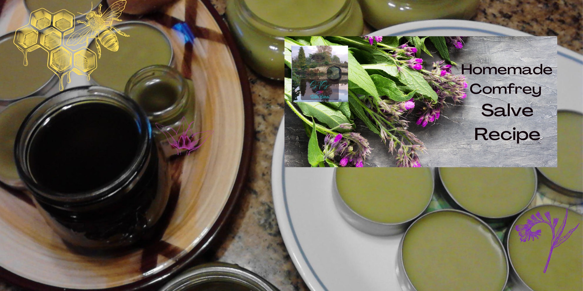 Homemade Comfrey Healing Salve Recipe, Comfrey Ointment, Step by Step ...