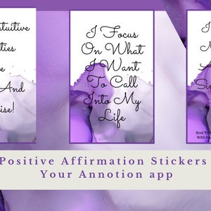 Affirmation Digital Stickers: Pre-cropped PNG Files (digital Download ...
