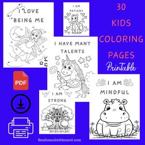30 Magical Friends Affirmation Coloring Pages for Kids L PDF Printable ...