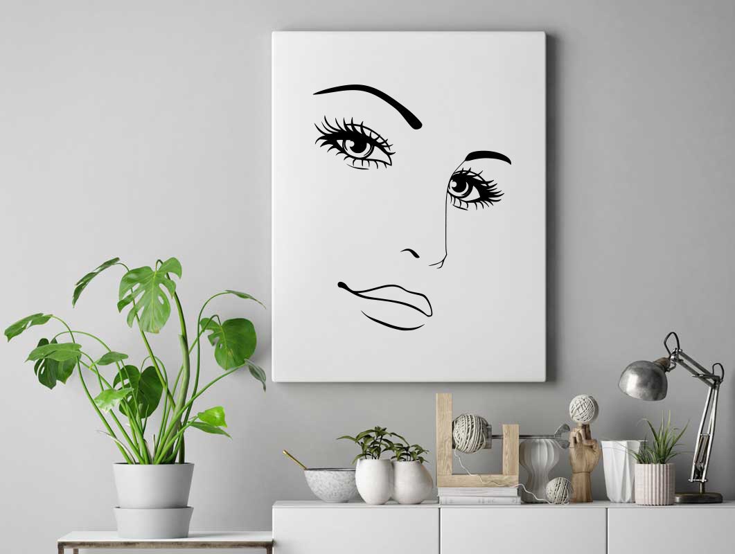 Women Face Svg, Women Head Svg, Line Art Svg, Beauty Face Svg, Wall Art ...