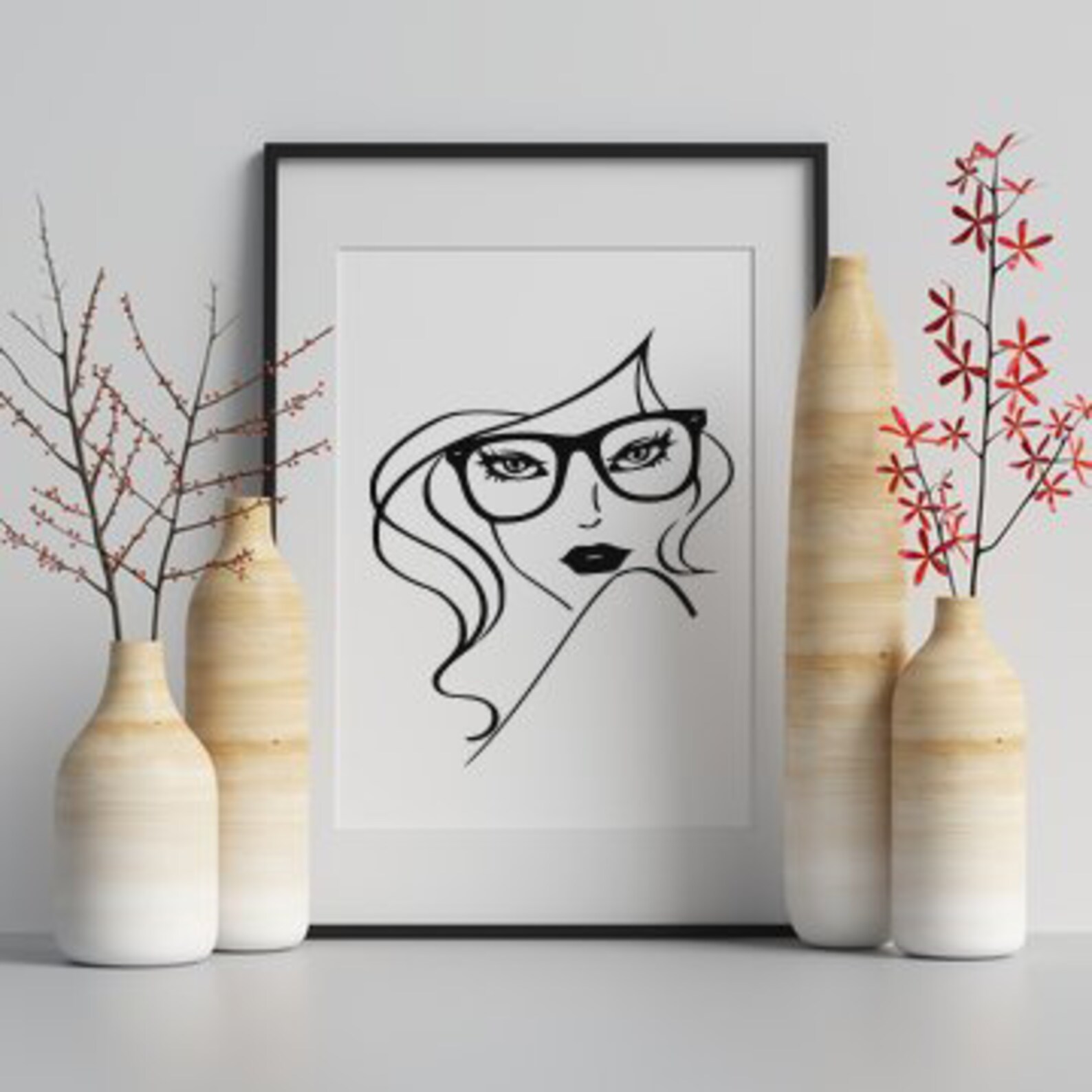 Women Face Svg, Women Head Svg, Line Art Svg, Beauty Face Svg, Wall Art ...