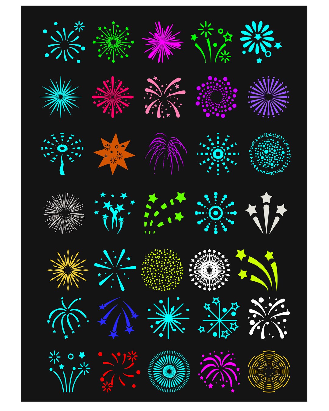 Fireworks Bundle Svg, Fireworks Svg Cut , Fireworks Clipart,fireworks ...