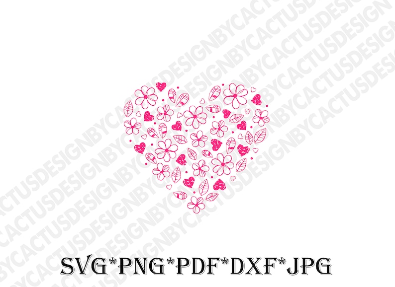 Heart Svg, Flower Svg, Love Svg, Valentines Day Svg, Love With Flower ...