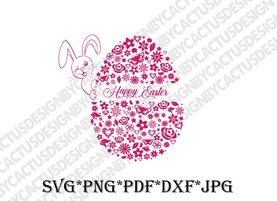 Feliz Pascua Svg , Pascua Svg, Bunny Easter Egg Svg ,Bunny Svg , Huevo ...