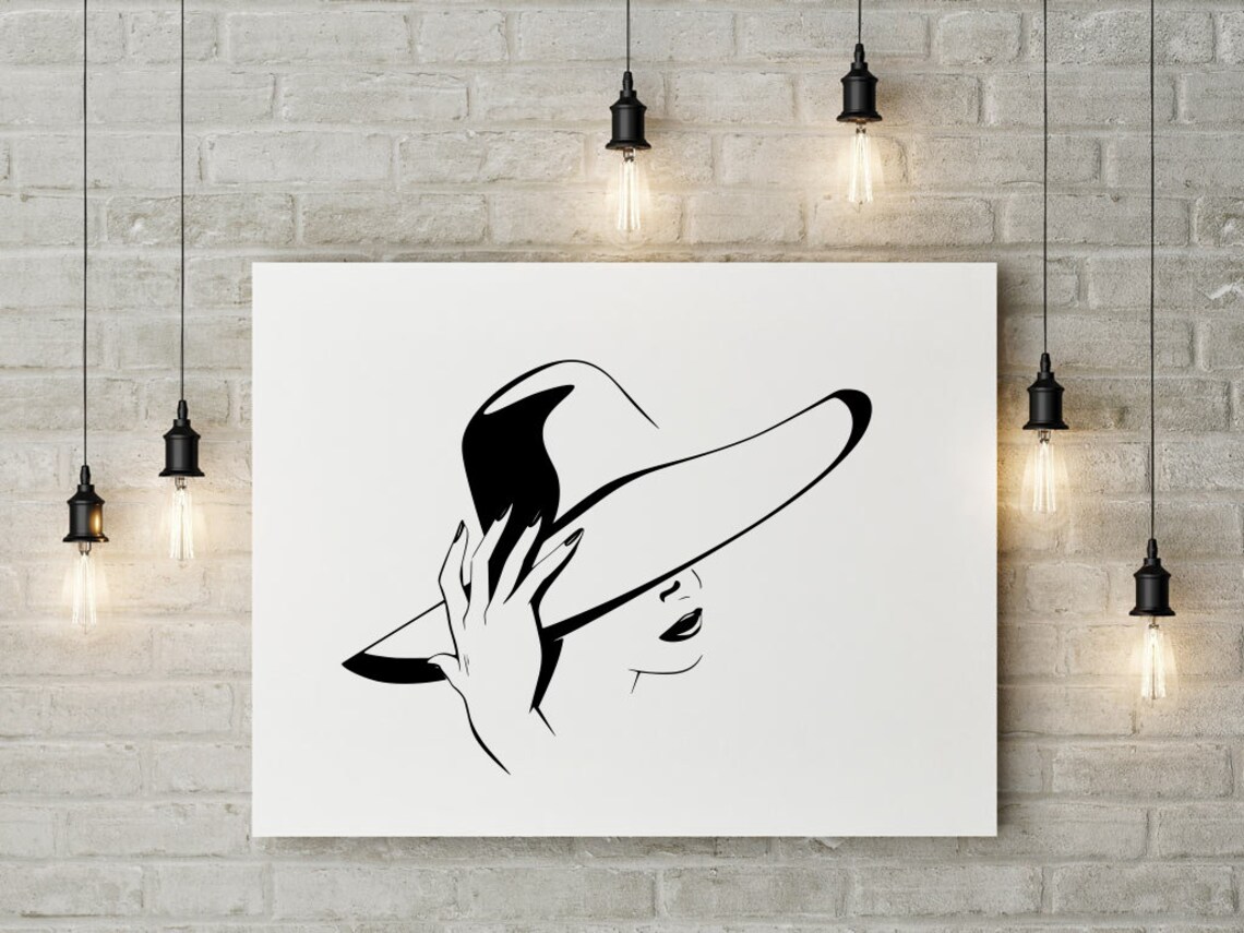 Women Face Svg, Women Head Svg, Line Art Svg, Beauty Face Svg, Wall Art ...