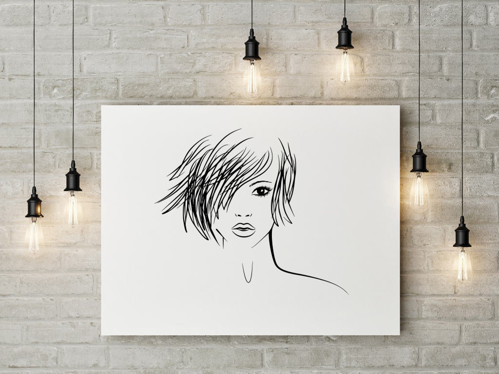Women Face Svg, Women Head Svg, Line Art Svg, Beauty Face Svg, Wall Art ...