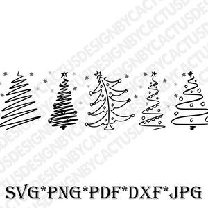 Christmas Tree Svg, Christmas Svg, Tree Svg, Line Art Tree Svg ...