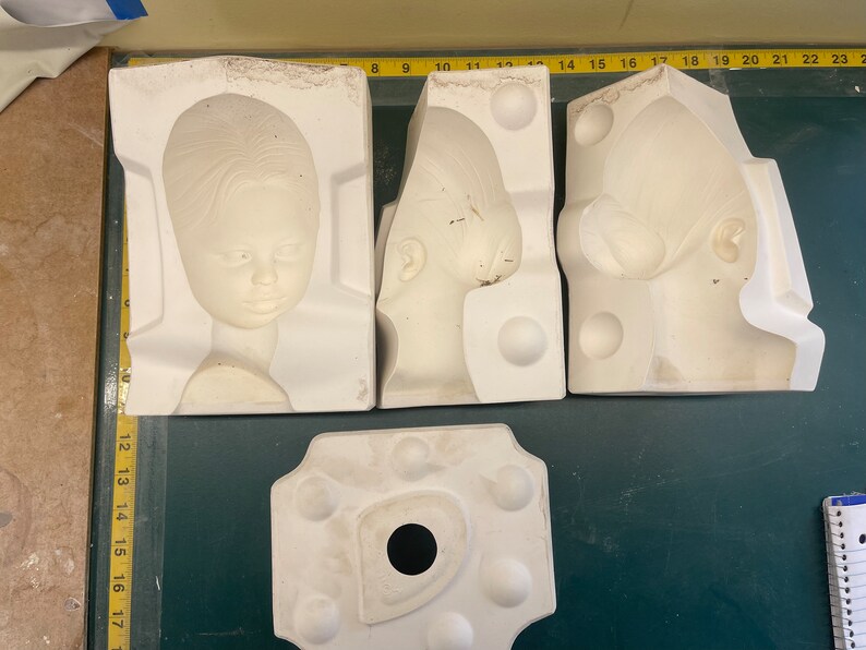 Vintage Girl Bust Slip Casting Mold - Etsy