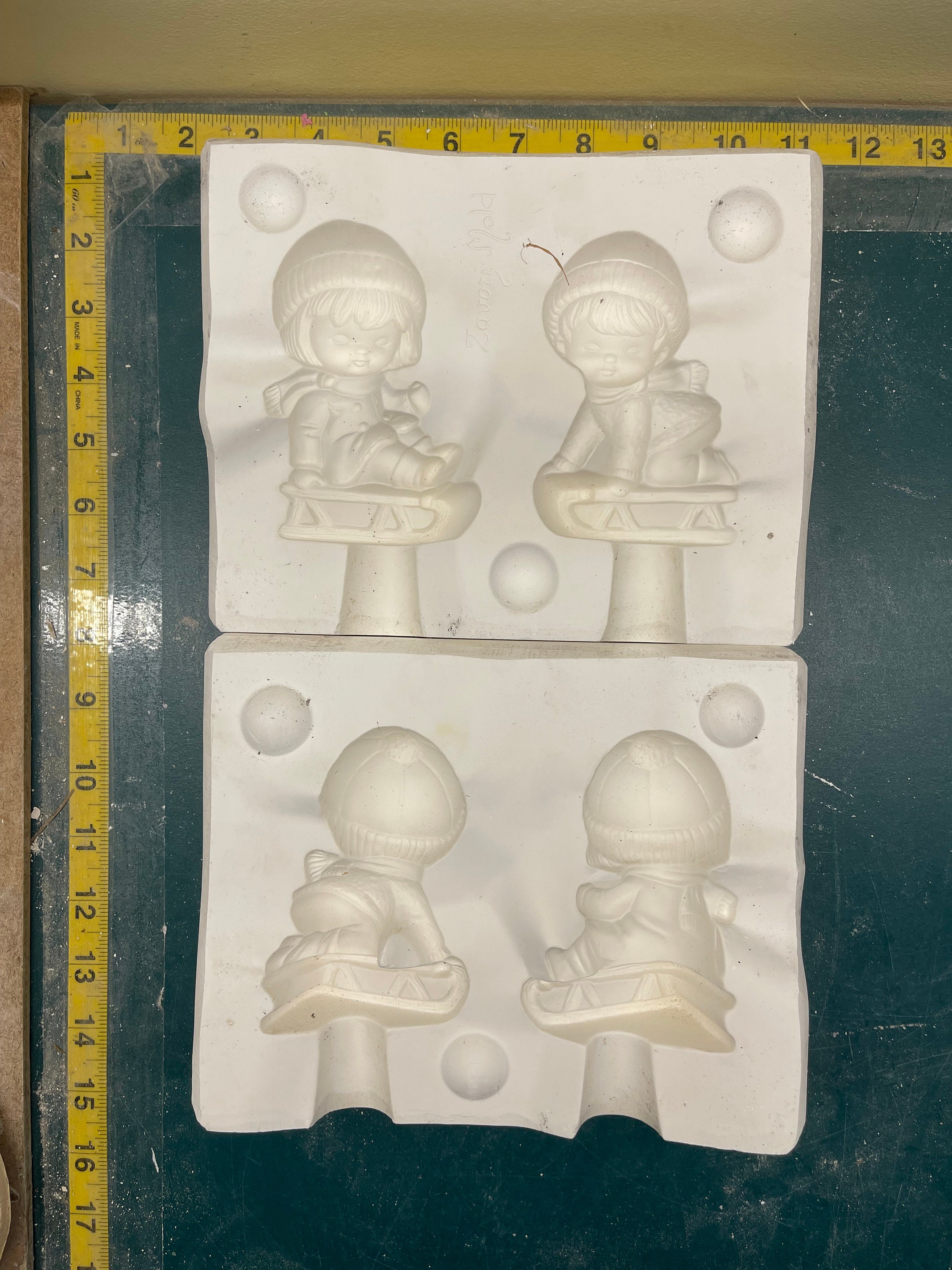 Vintage Kids on Sleds Slip Casting Molds - Etsy