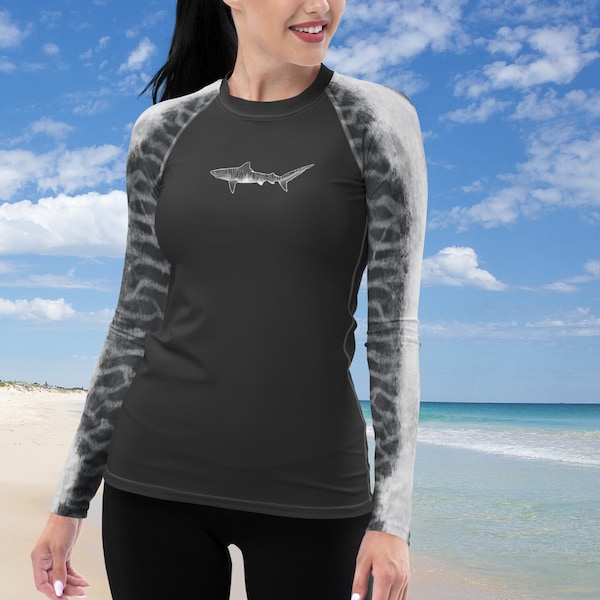 Shark Rash Guard - Etsy