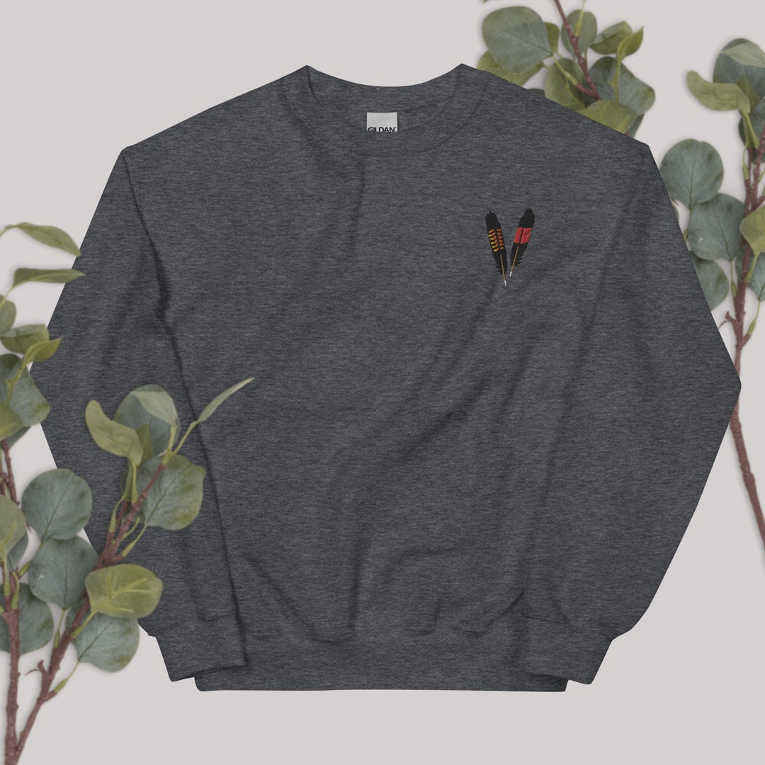 Red Tailed Black Cockatoo Feathers Embroidered Sweater Jumper - Etsy