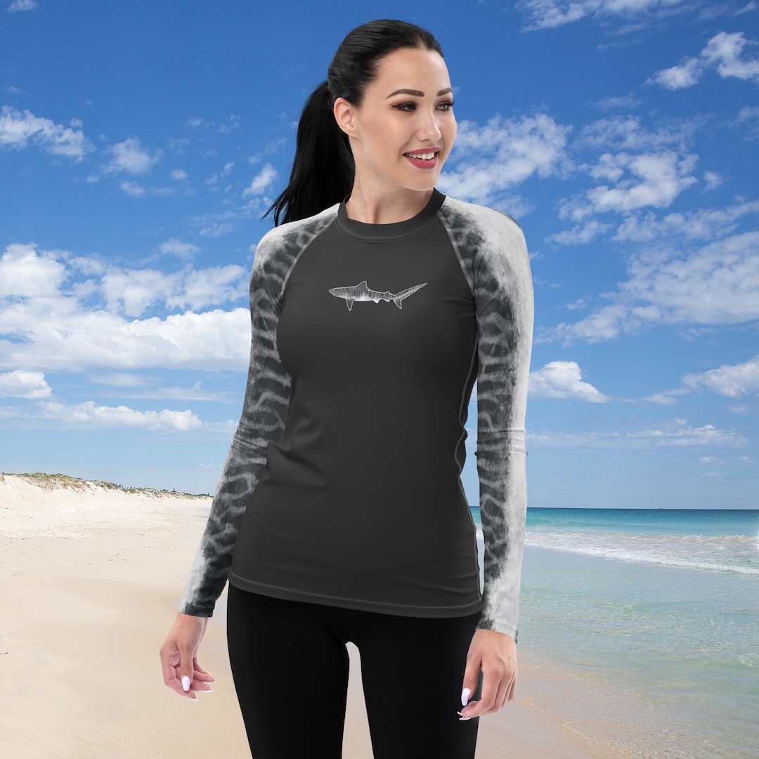 Tiger Shark Women's Rash Guard UPF 50+ Rashie - Etsy