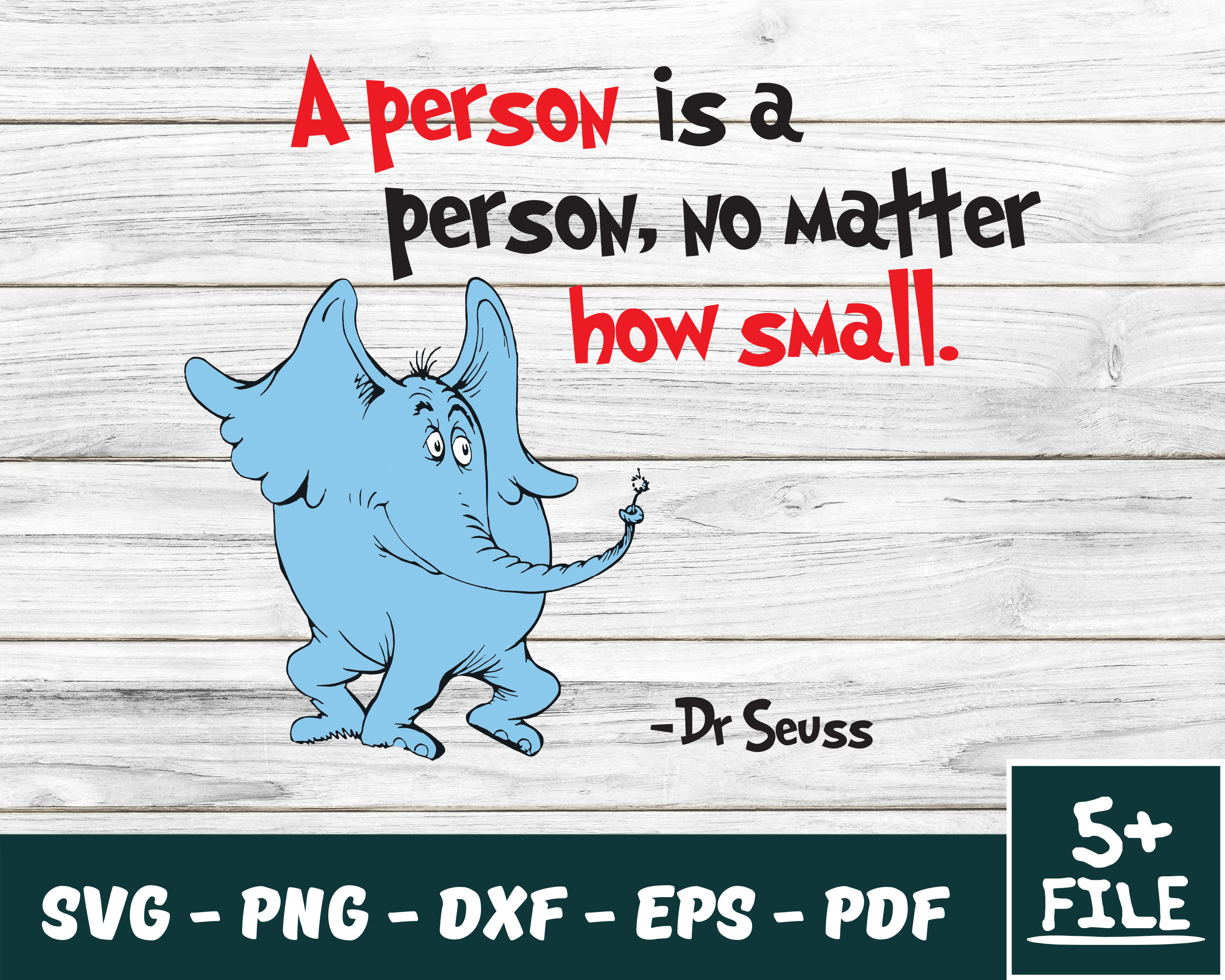 A Person's A Person No Matter How Small Svg Dr Seuss | Etsy