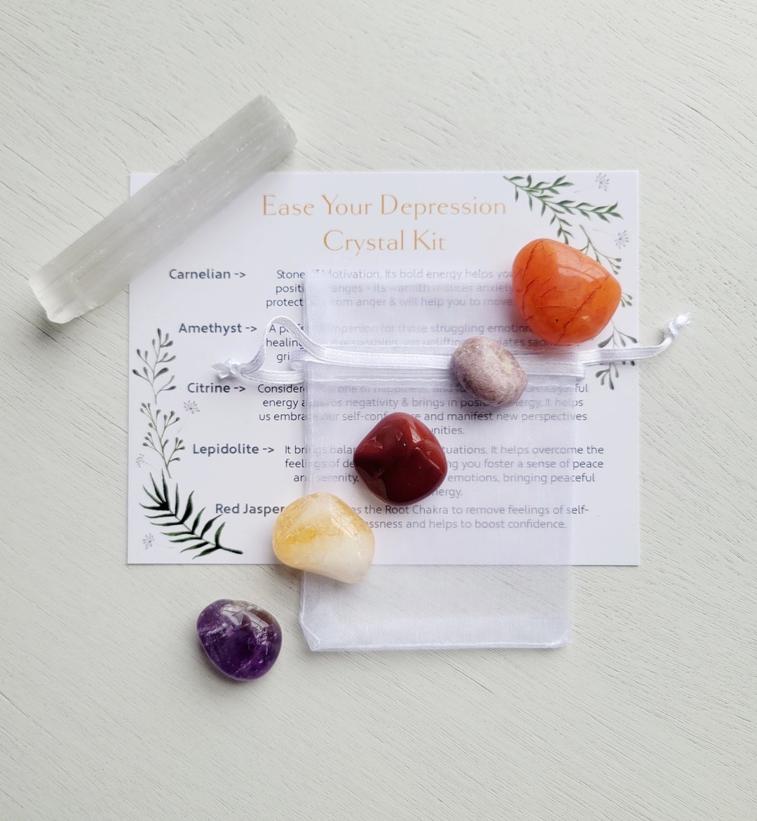 Crystals for Depression, Healing Crystals, Tumbled Crystal Set - Etsy