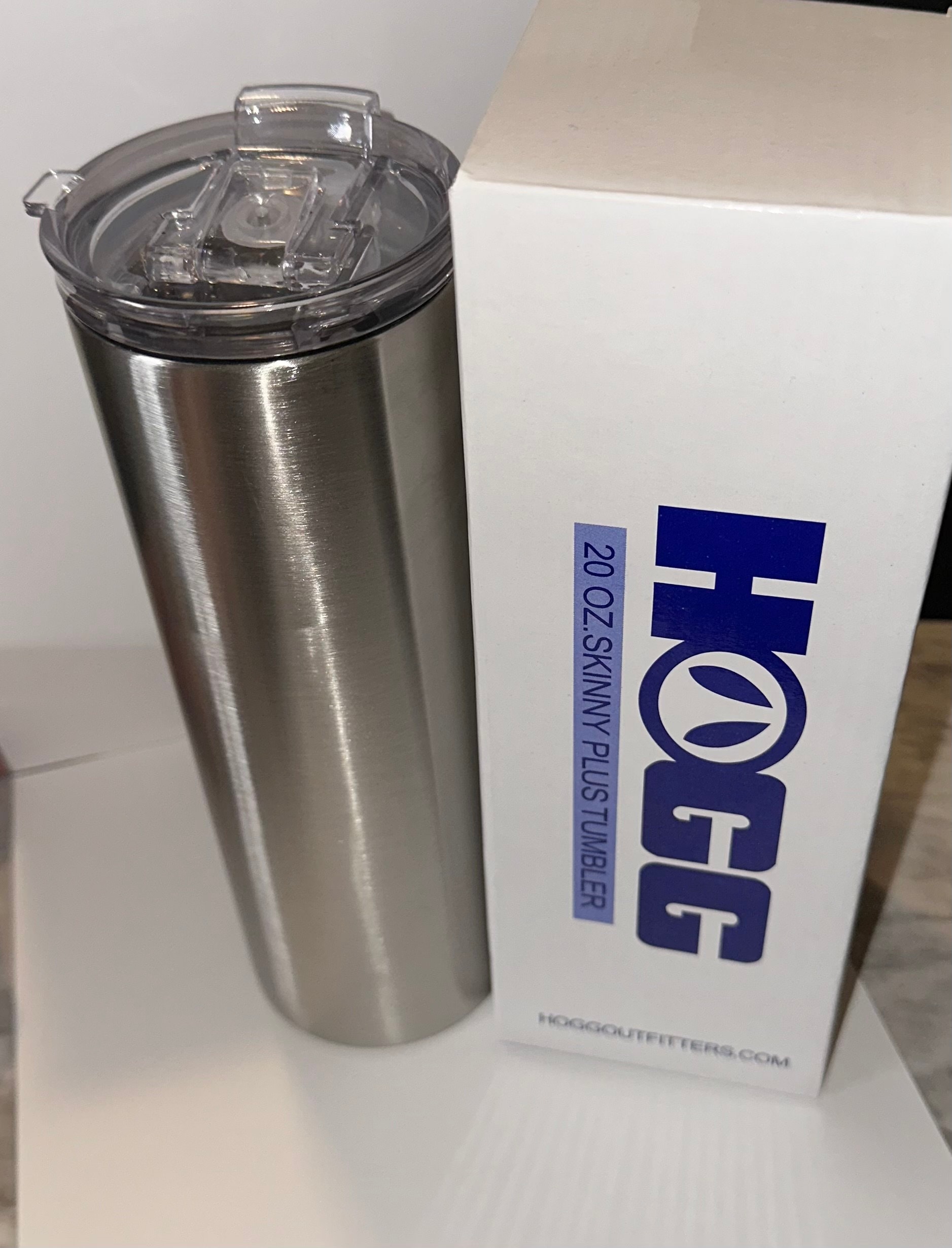 20oz Skinny Stainless Steel Tumblers With Lids and Straws / HOGG ...