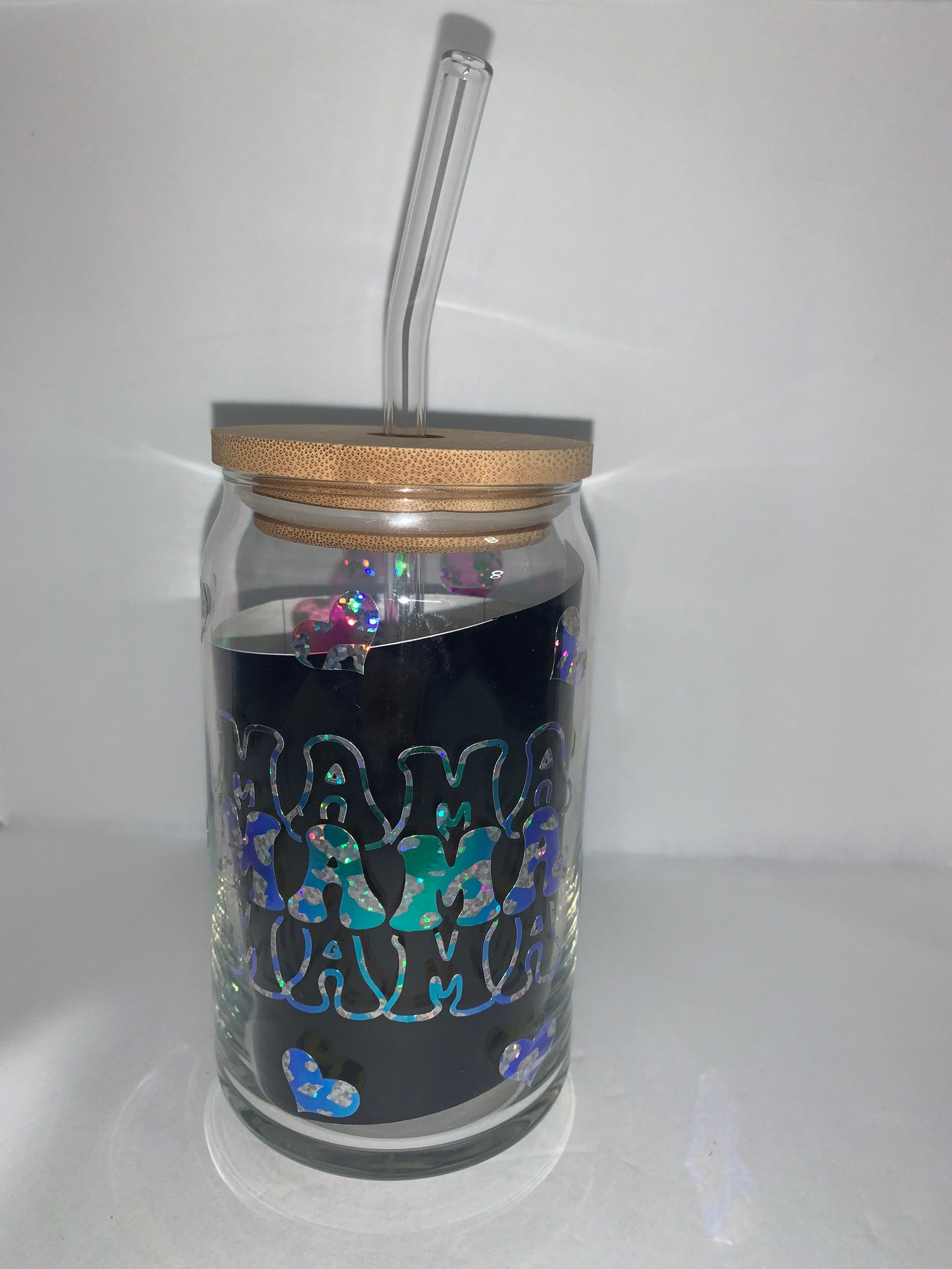 Mama Libby Glass Can / Libby Cold Glass Can / Mama Iced Coffee Glass ...