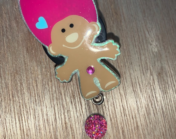 Troll Badge Reel / Nurse Badge Reel / Cute Badge Reel / Pink Troll ...