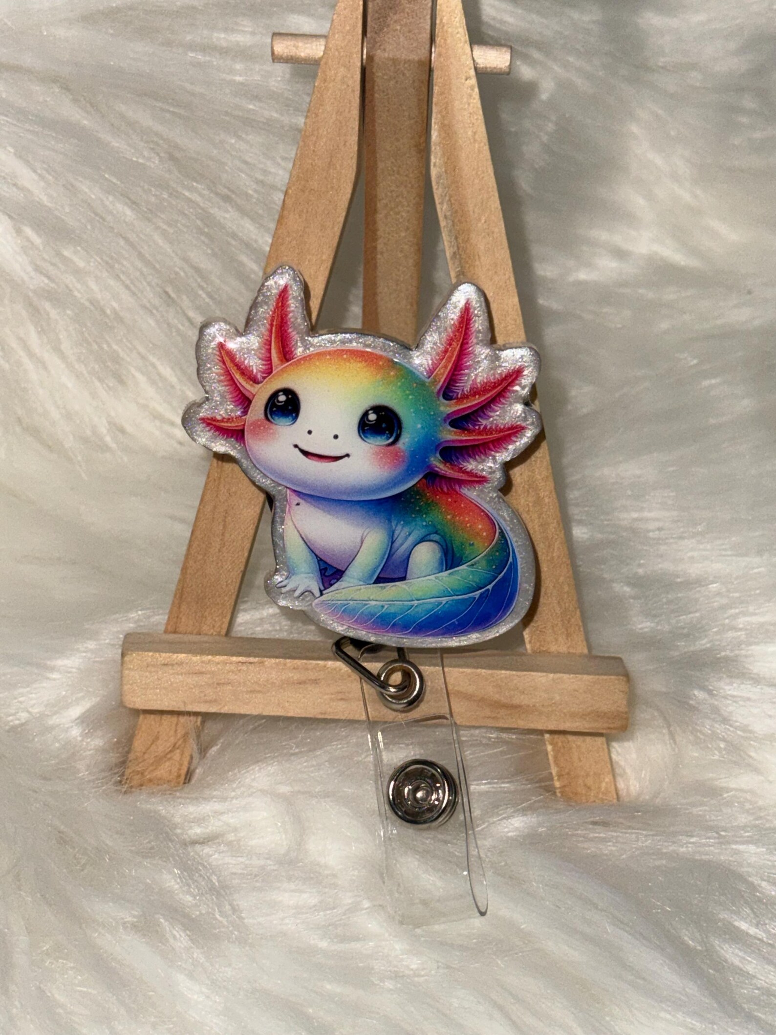 Axolotl Badge Reel / Axolotl / Cute / Badge Reel / Doctor / Nurse ...