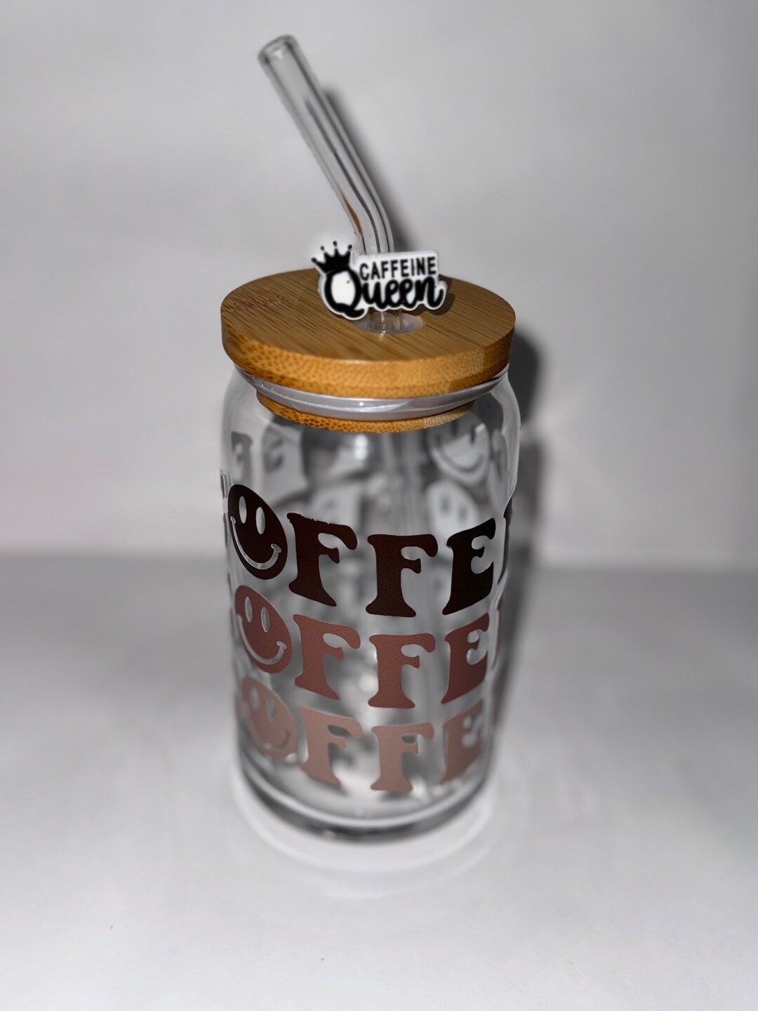 Iced Coffee Libby Glass Cup / Libby Glass Cup / Iced Coffee / Cute - Etsy