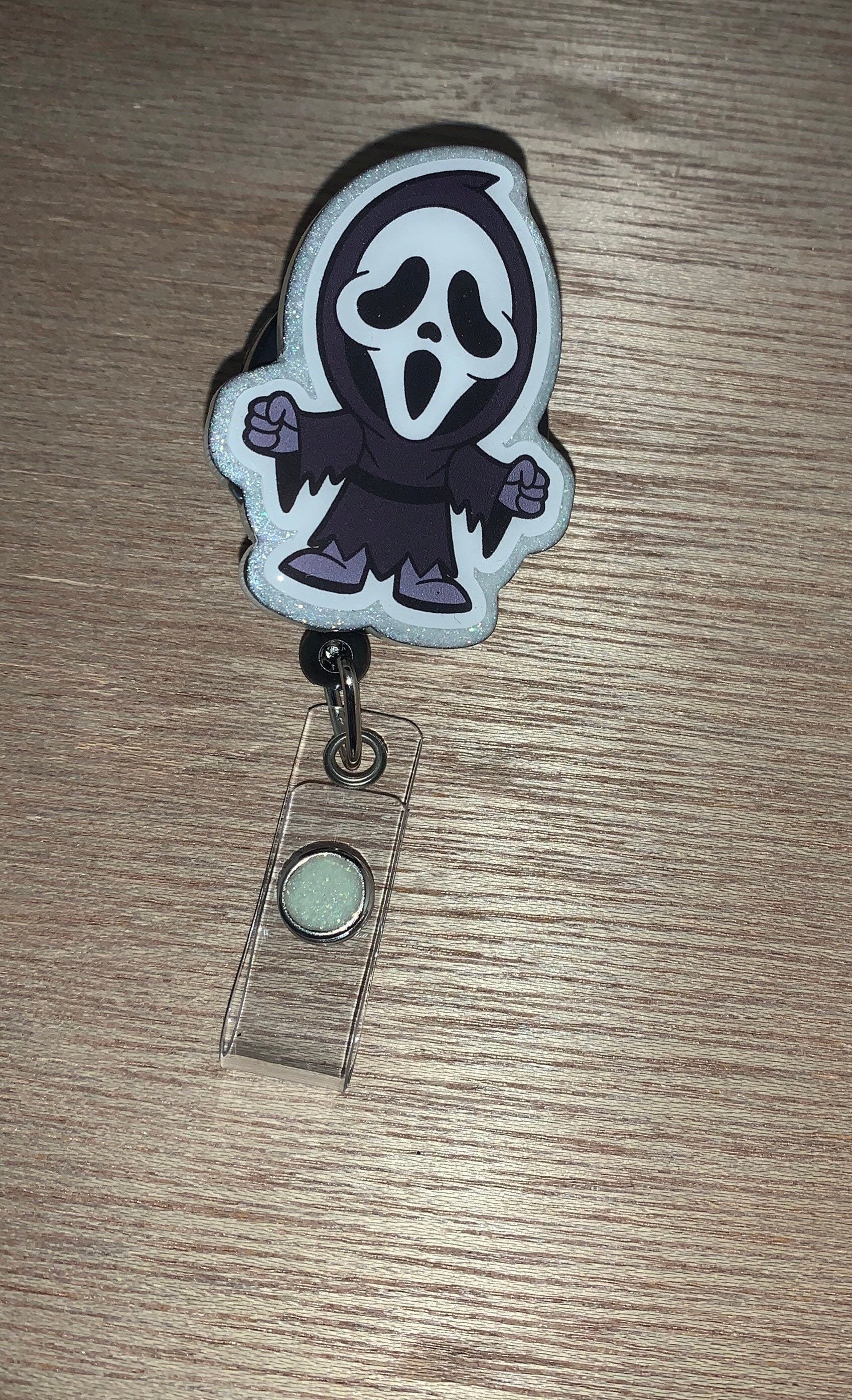 Ghost Face Badge Reel / Halloween Badge Reel / Horror Badge Reel - Etsy