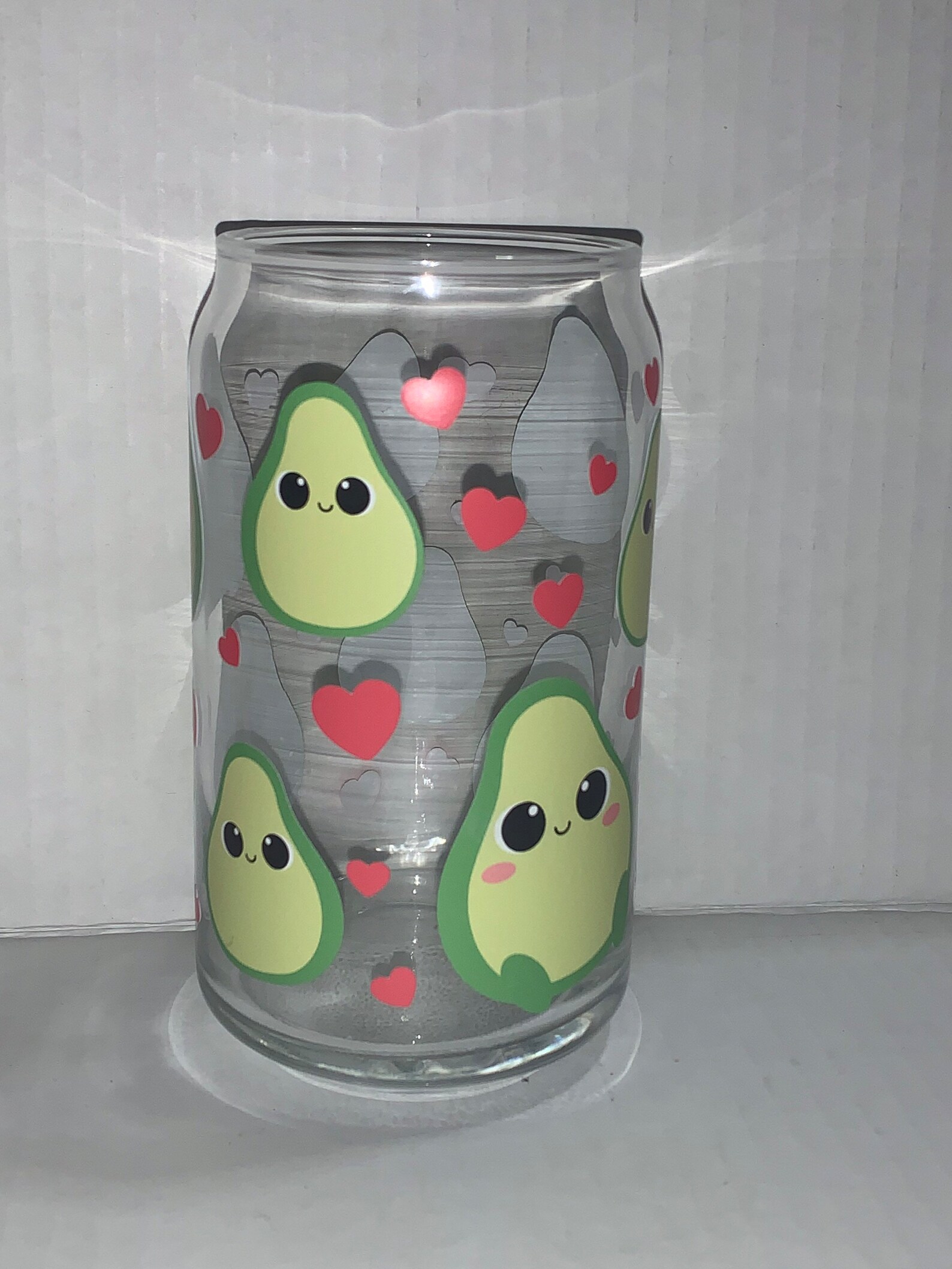 Avocado Libby Glass Can / Cute Libby Glass Can / Iced Coffee Libby ...