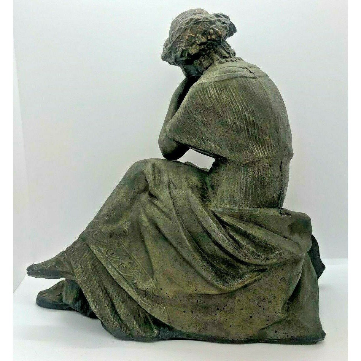 Antique Metal Spelter Ansonia Mantle Clock Topper Statue Lady - Etsy