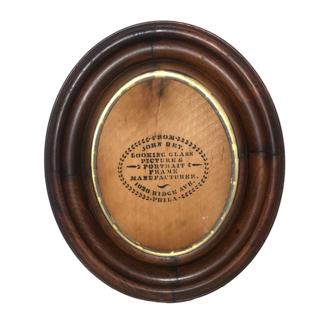 Antique 1800's Victorian Oval Dovetail Picture Frame John - Etsy