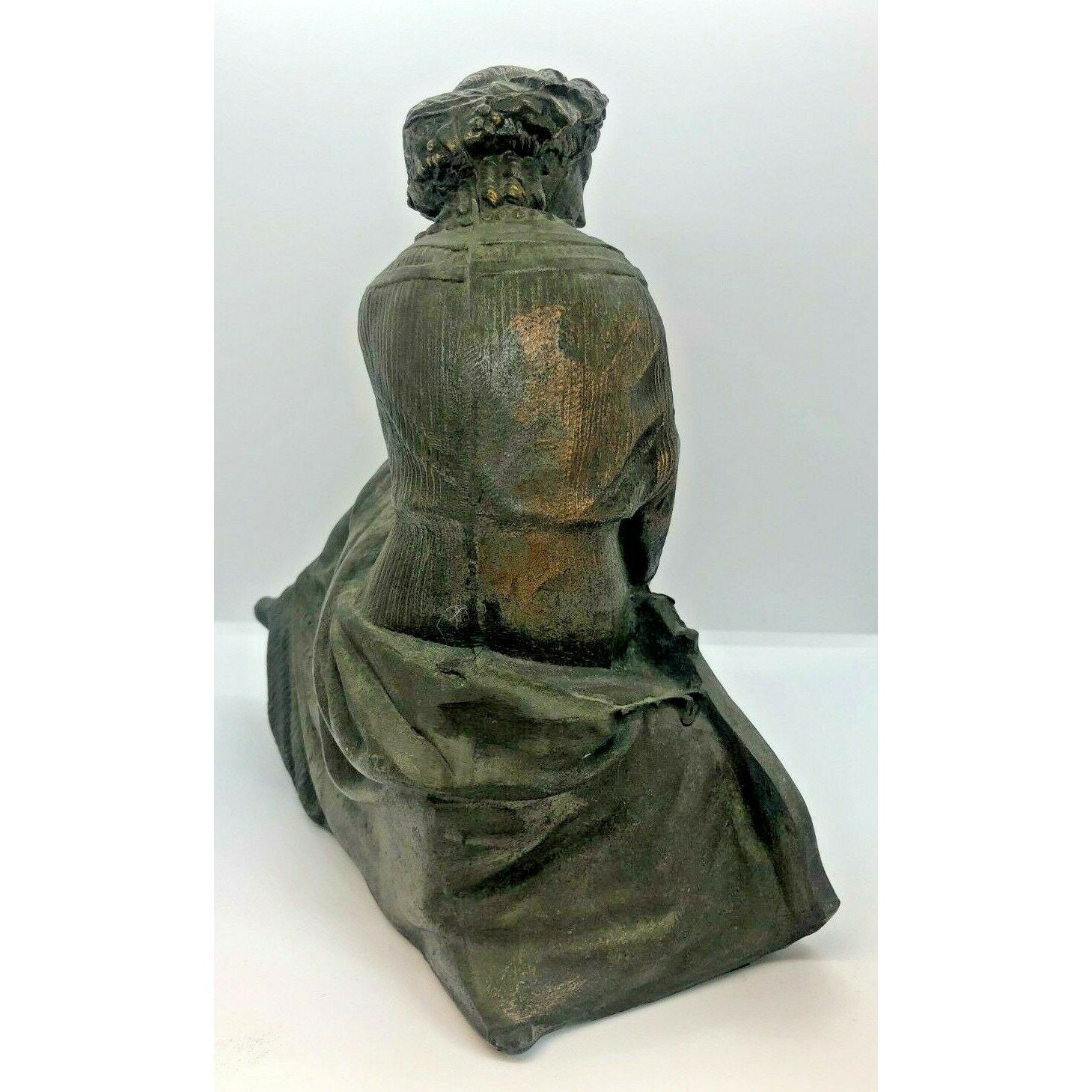 Antique Metal Spelter Ansonia Mantle Clock Topper Statue Lady - Etsy