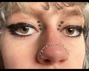Heart Nose Chain - Etsy