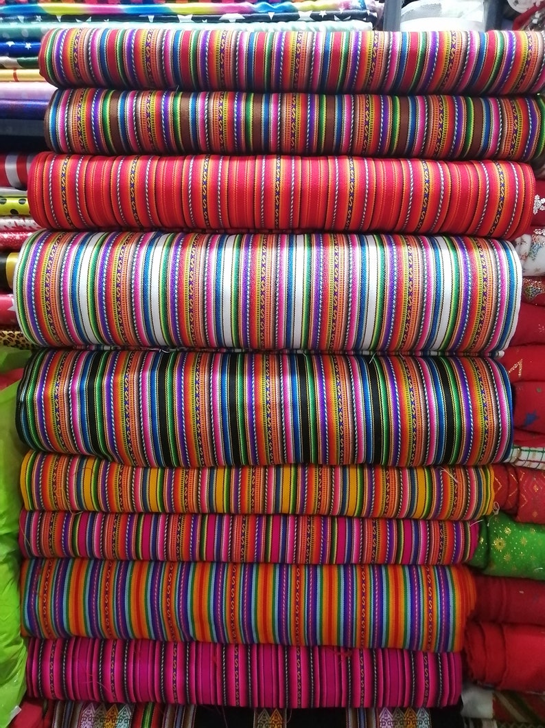Manta Peruana Multicolor Andina Étnico Colorida Tela - Etsy España