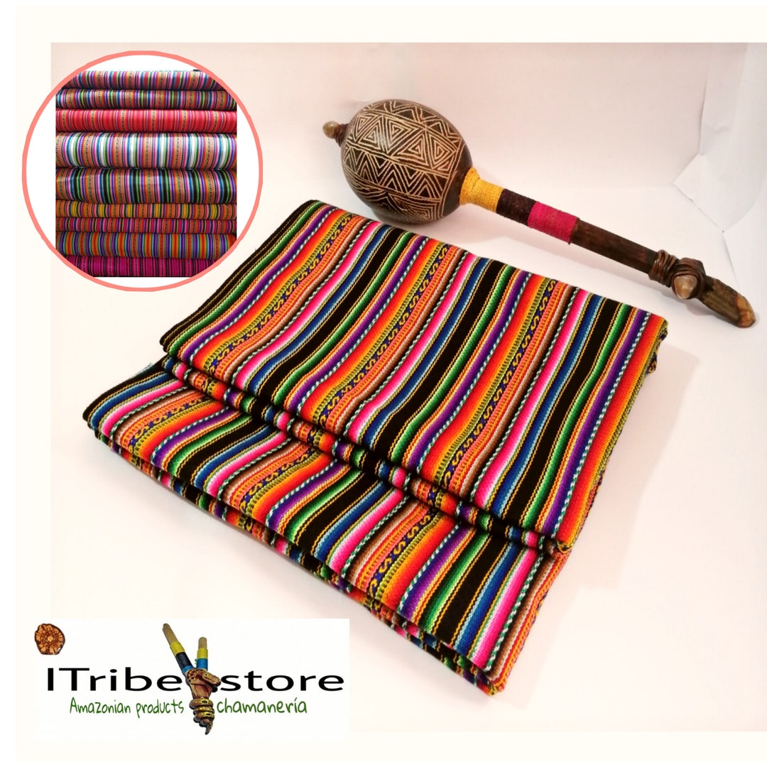 Peruvian Blanket, Multicolor, Andean, Ethnic Colorful Andean Fabric ...