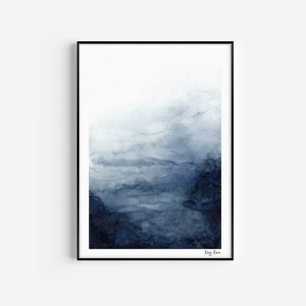 Indigo Abstract - Etsy