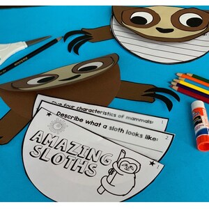 Sloth Activities for Kids Make a Sloth Craft Project Rainforest Animals ...