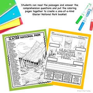 Glacier National Park Coloring Pages: Kids' Activity Book (digital ...