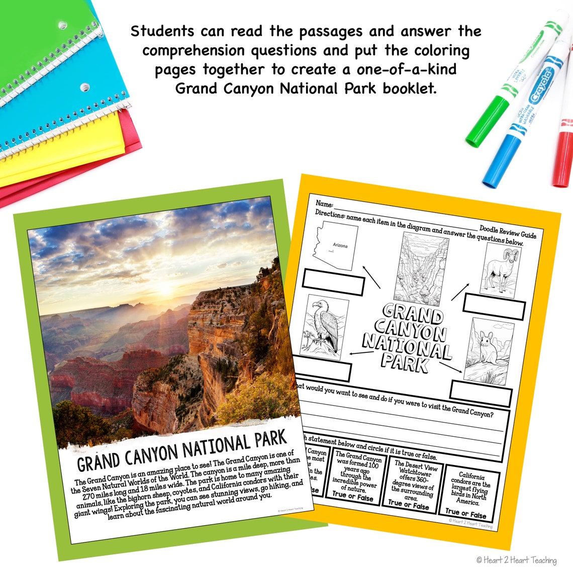 Grand Canyon Coloring Pages: National Park Activity Book (digital ...