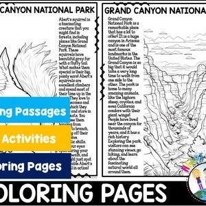 Grand Canyon Coloring Pages: National Park Activity Book (digital ...