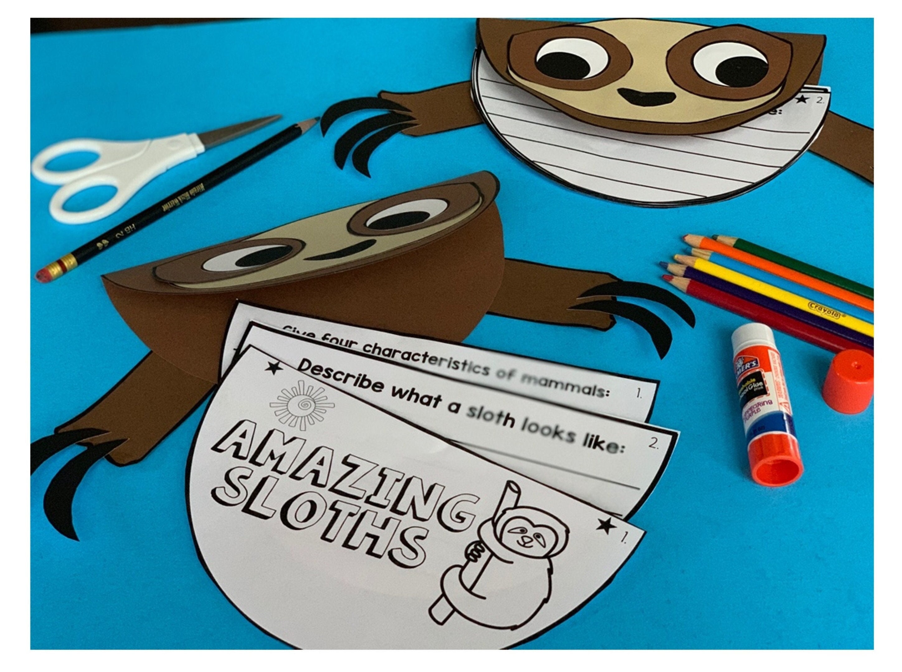 Sloth Activities for Kids Make a Sloth Craft Project Rainforest Animals ...