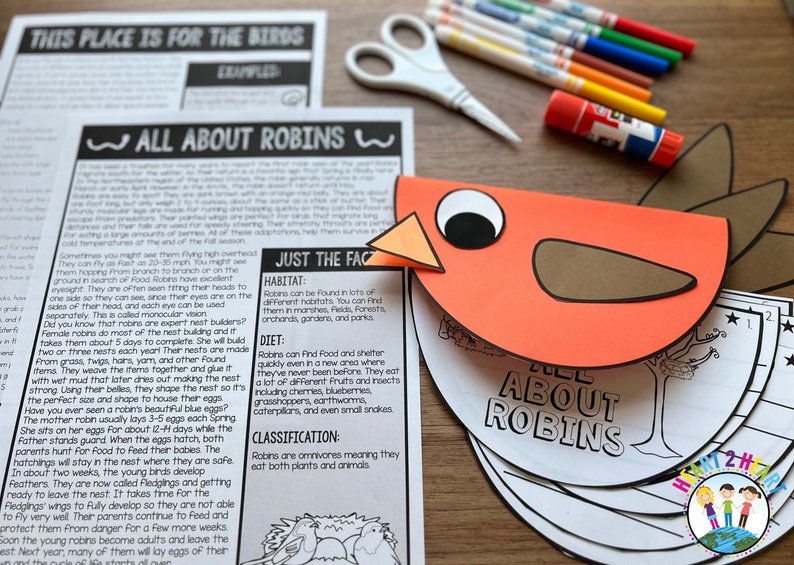 Bird Printable Craft Project for Kids Make a Bird Project Robin Life ...
