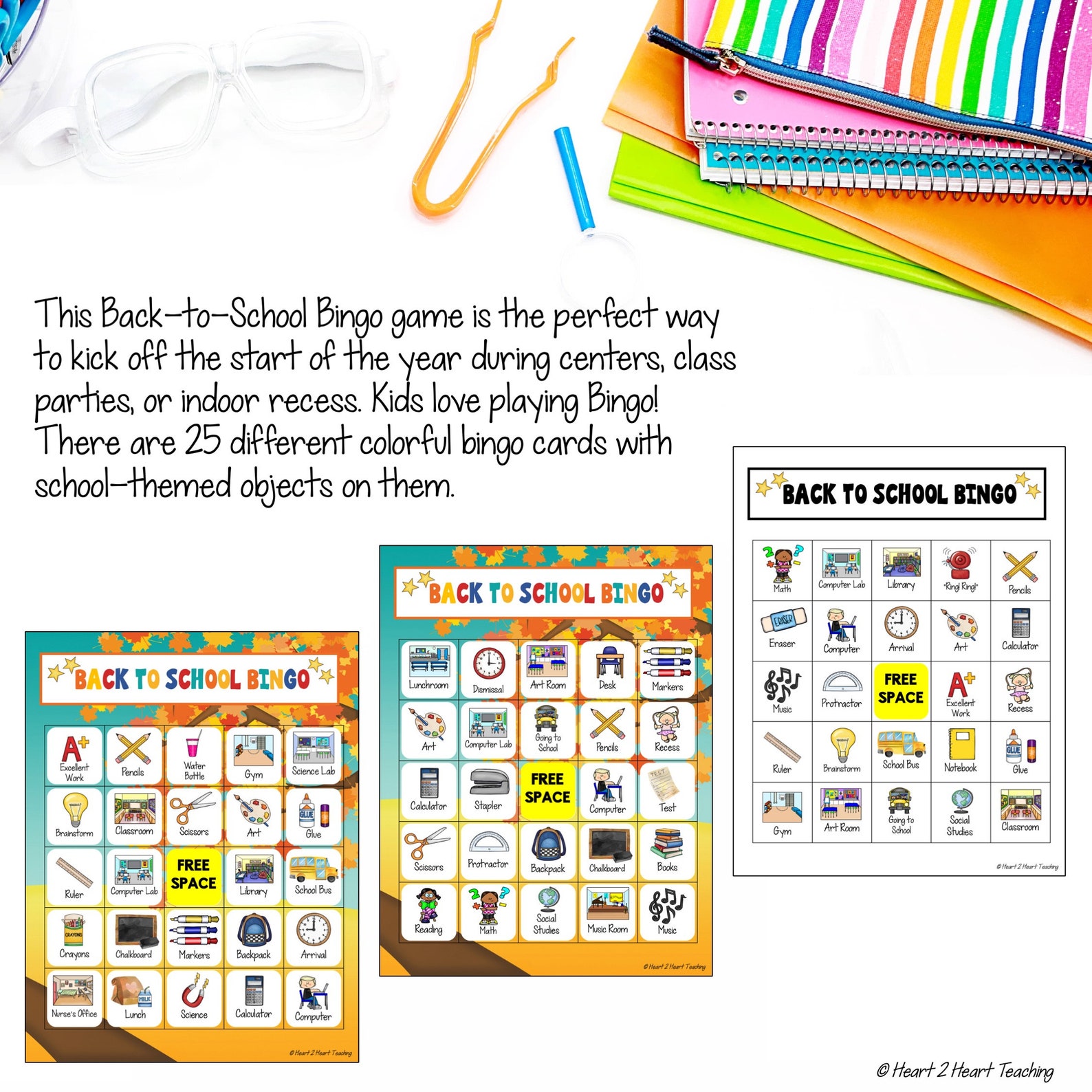 Back to School Bingo Game: Icebreaker Activity, 25 Cards (digital ...