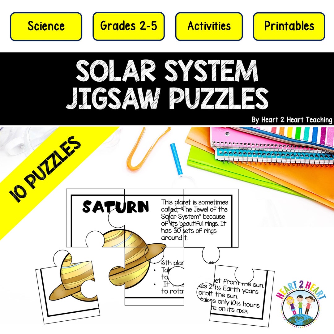 Solar System Puzzles Activity for Kids Puzzle Solar System Printable ...