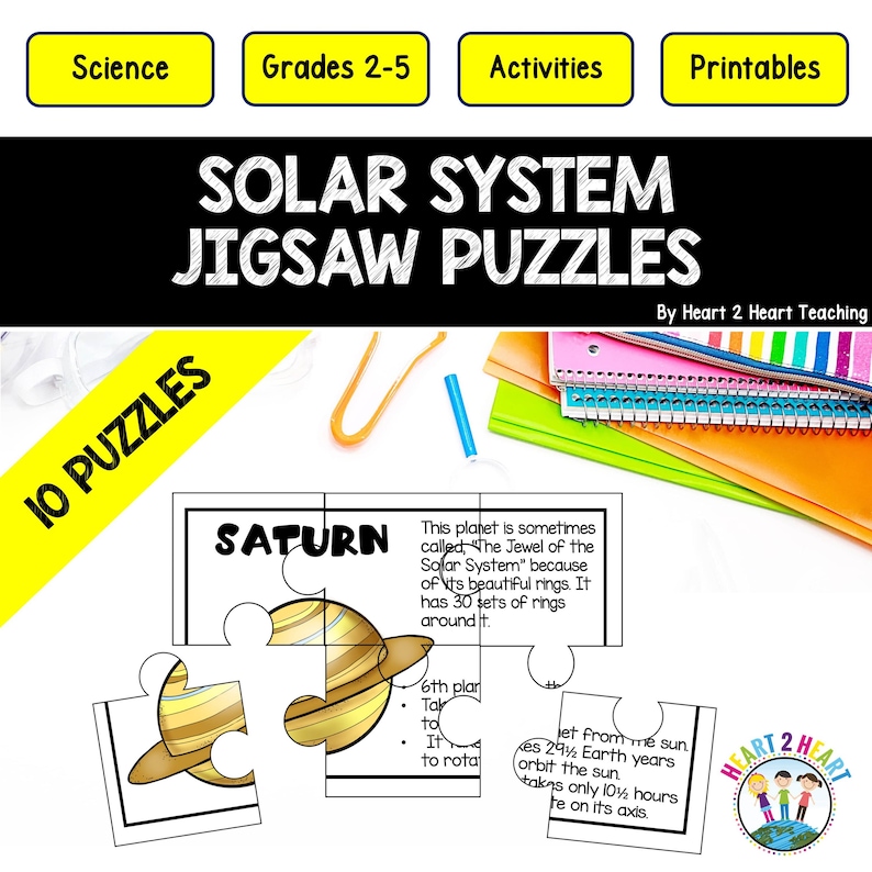 Solar System Puzzles Activity for Kids Puzzle Solar System Printable ...