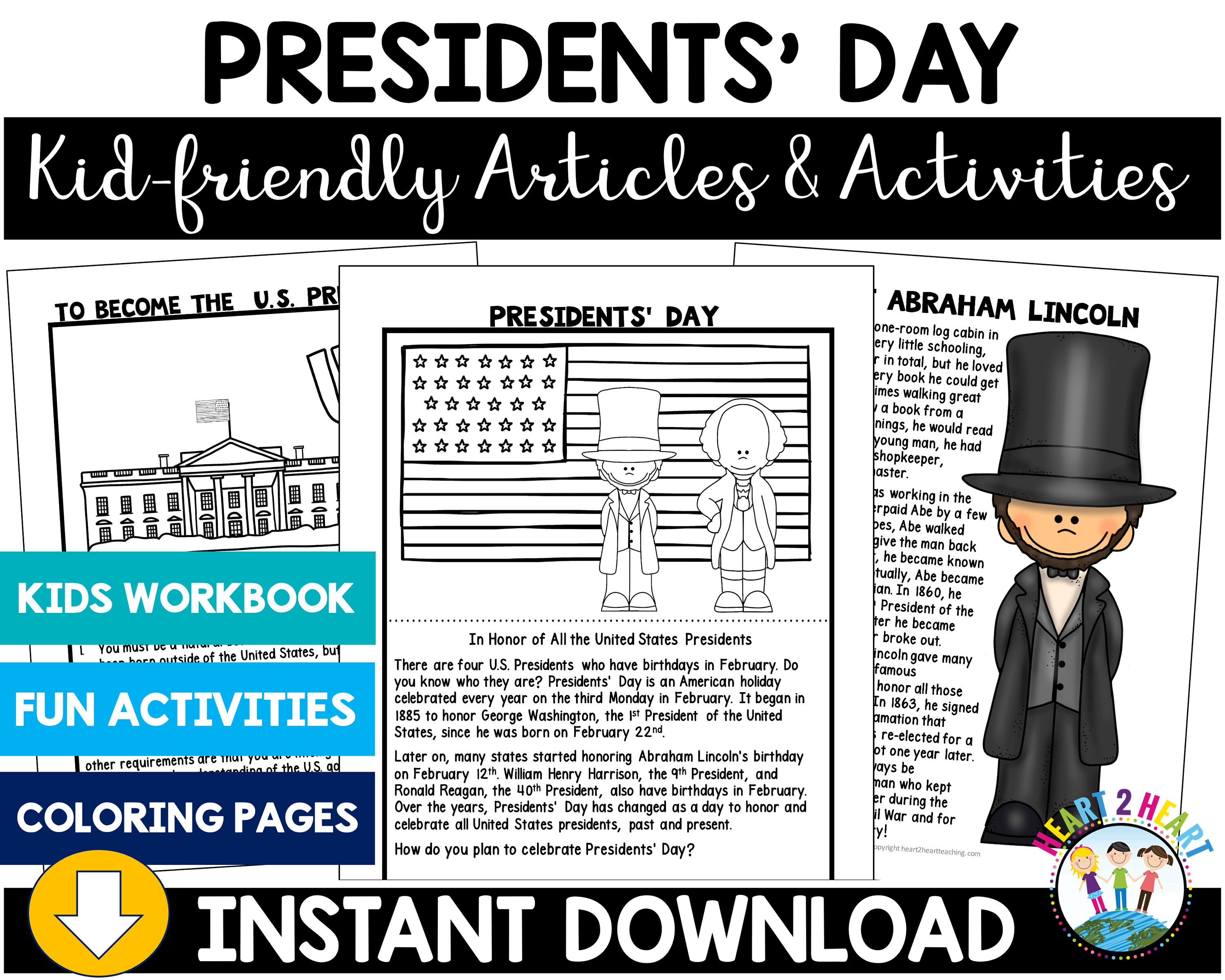 Presidents Day Printables, Presidents Day Activities for Kids ...