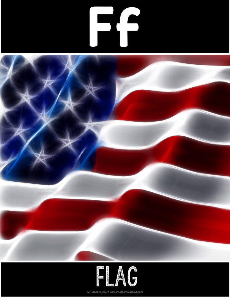 Alphabet Posters American Symbols Posters USA Patriotic Symbols ...