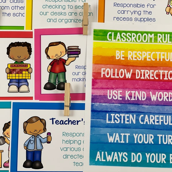 Classroom Jobs Chart - Etsy
