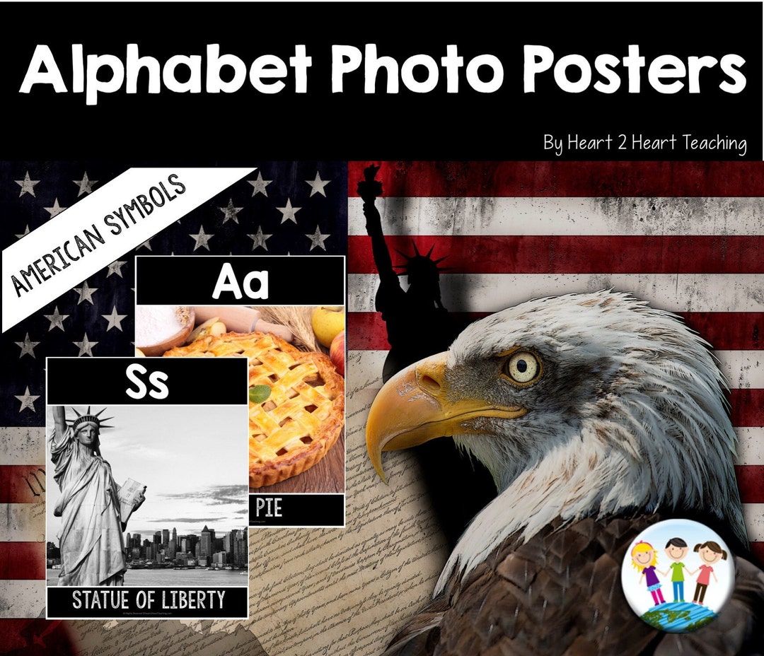 Alphabet Posters American Symbols Posters USA Patriotic Symbols ...