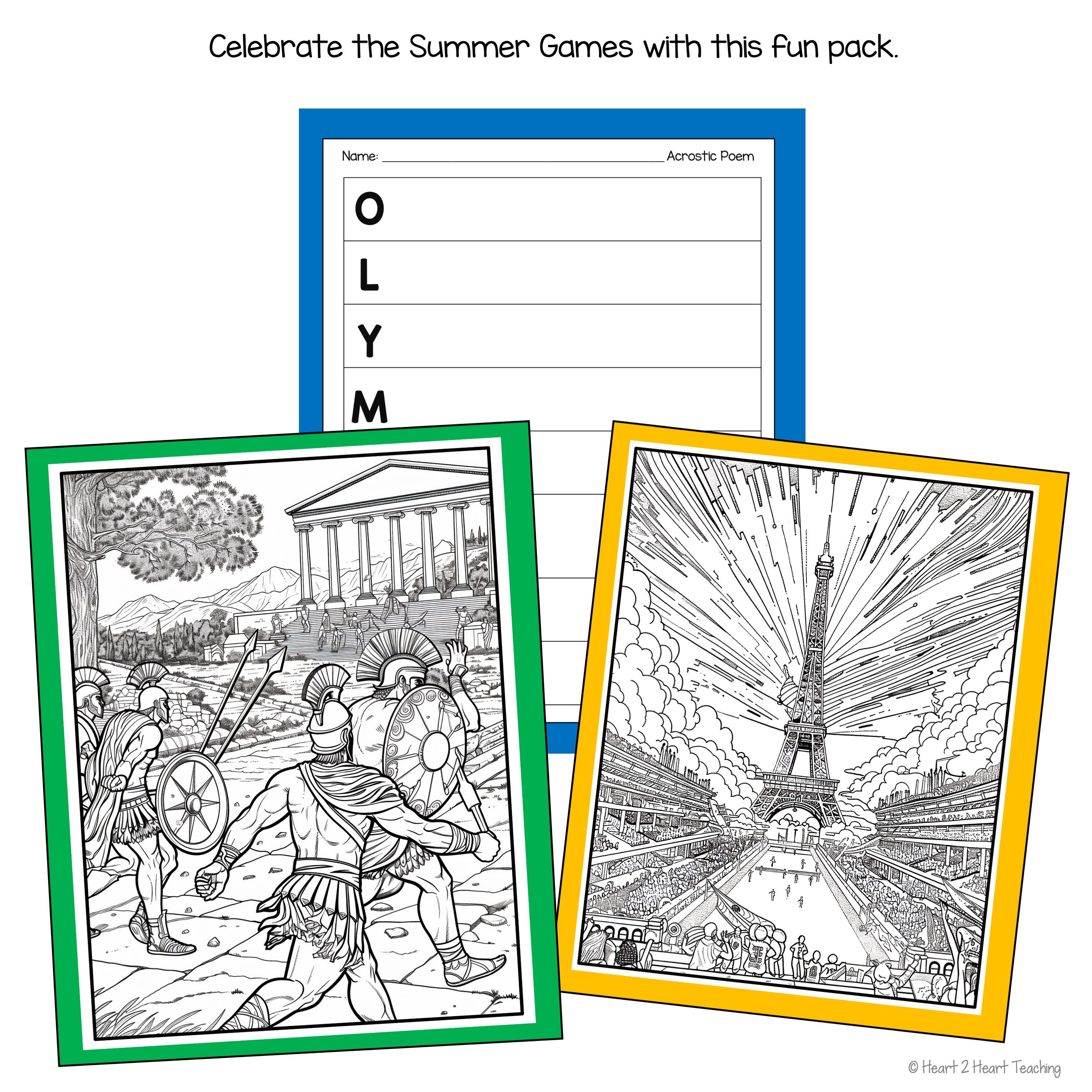 Summer Games Activities for Kids Use With Summer Olympics Paris 2024 ...