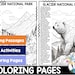 Glacier National Park Coloring Pages: Kids' Activity Book (digital ...