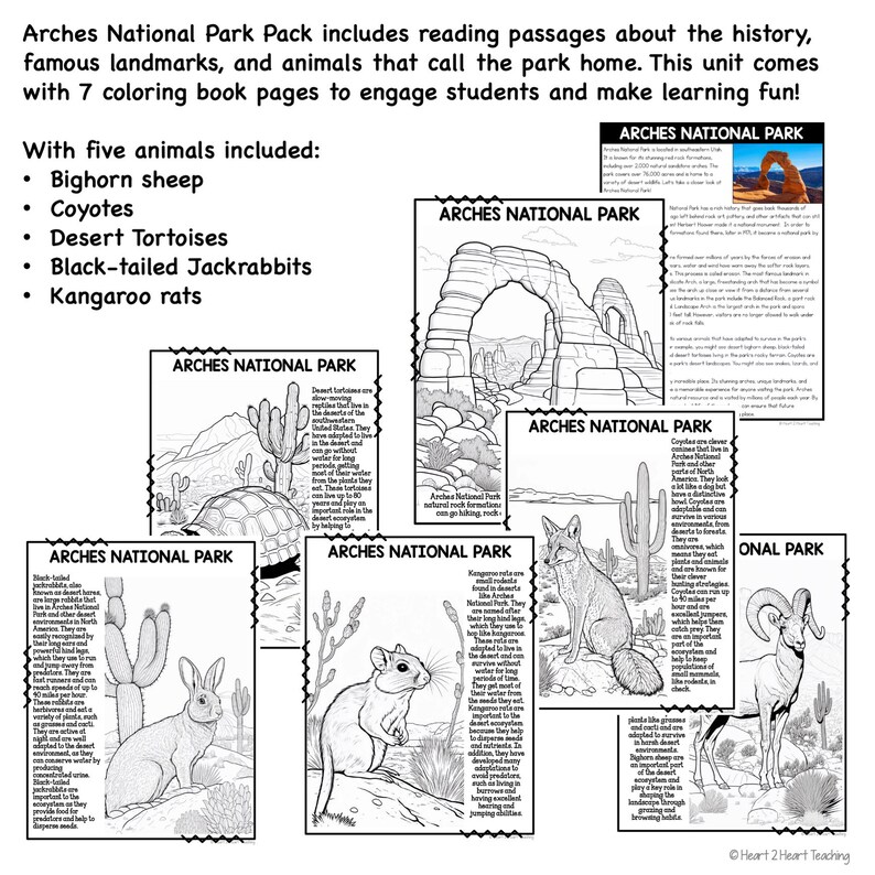 Arches National Park Coloring Pages for Kids Printable Coloring Sheets ...